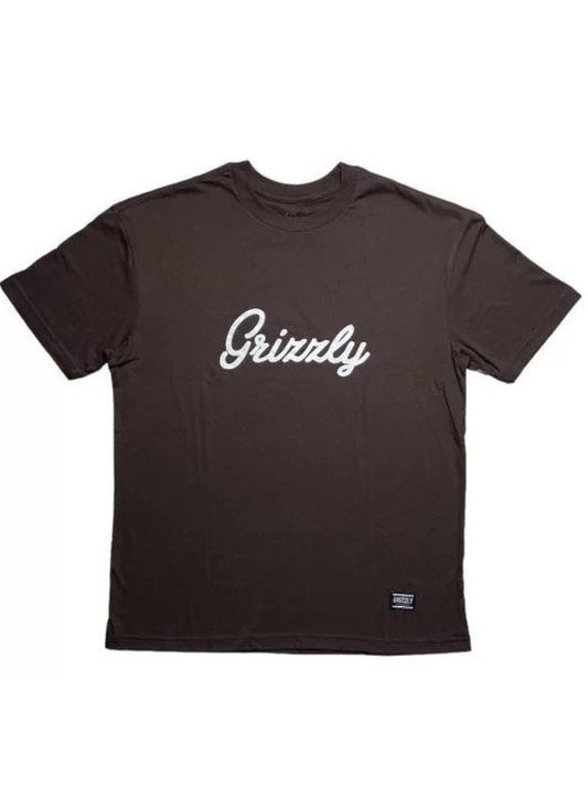 Camiseta Big Grizzly Script Logo - Marrom - Home | Session Store