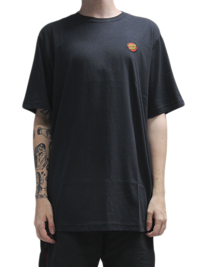 Camiseta Big Masculina Santa Cruz Classic Dot Chest Manga Curta Estampada - Preto - Home ...