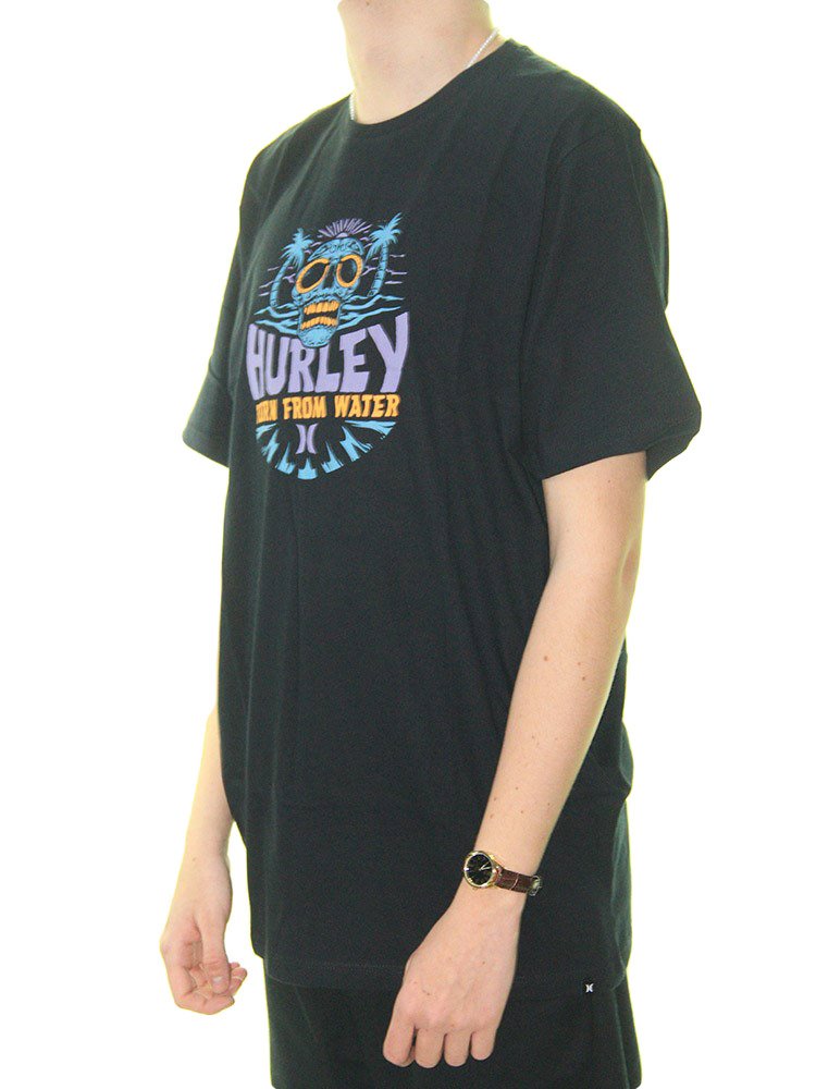 Camiseta Masculina Hurley Catrina Manga Curta Estampada - Preto - Home | Session Store
