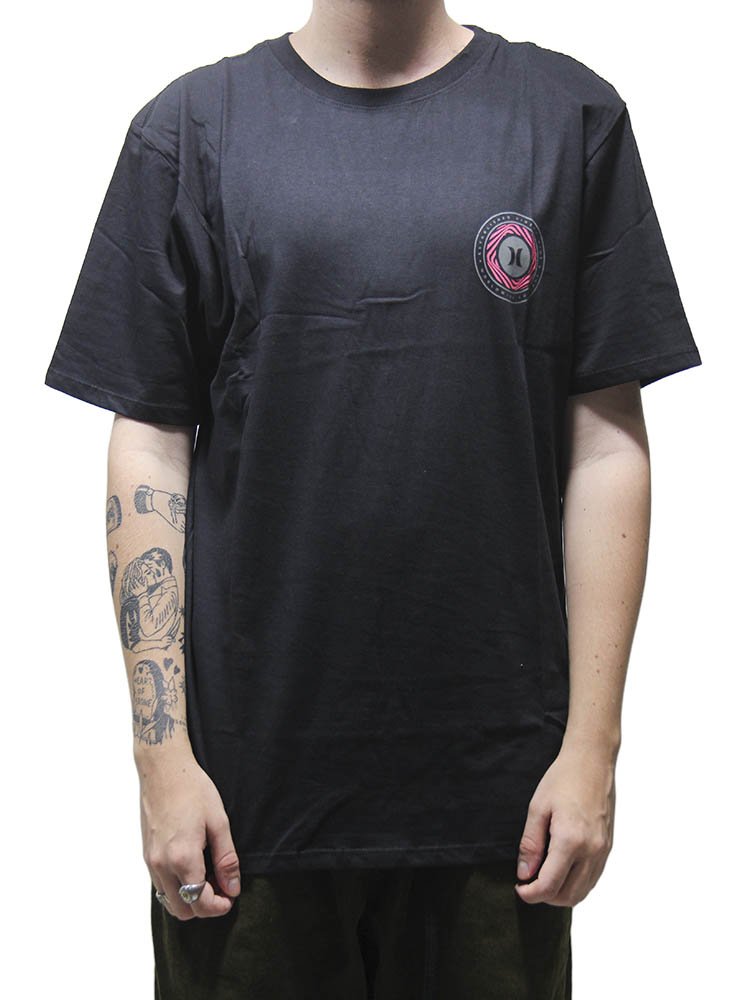 Camiseta Masculina Hurley Spiral Manga Curta Estampada - Preto - Home | Session Store