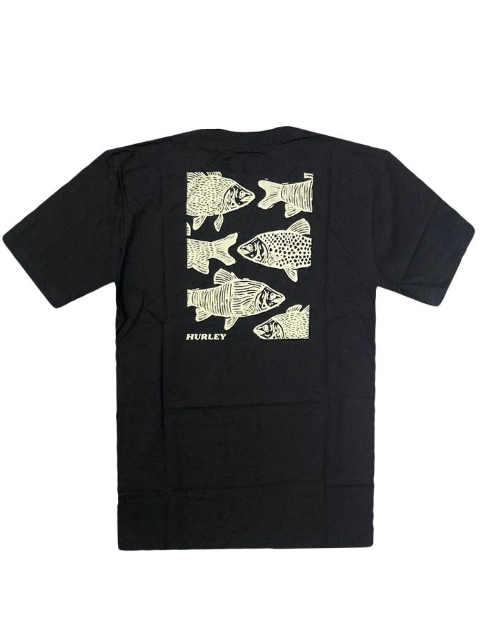 Camiseta Masculina Hurley XILO Fish Manga Curta Estampada - Preto - Home | Session Store