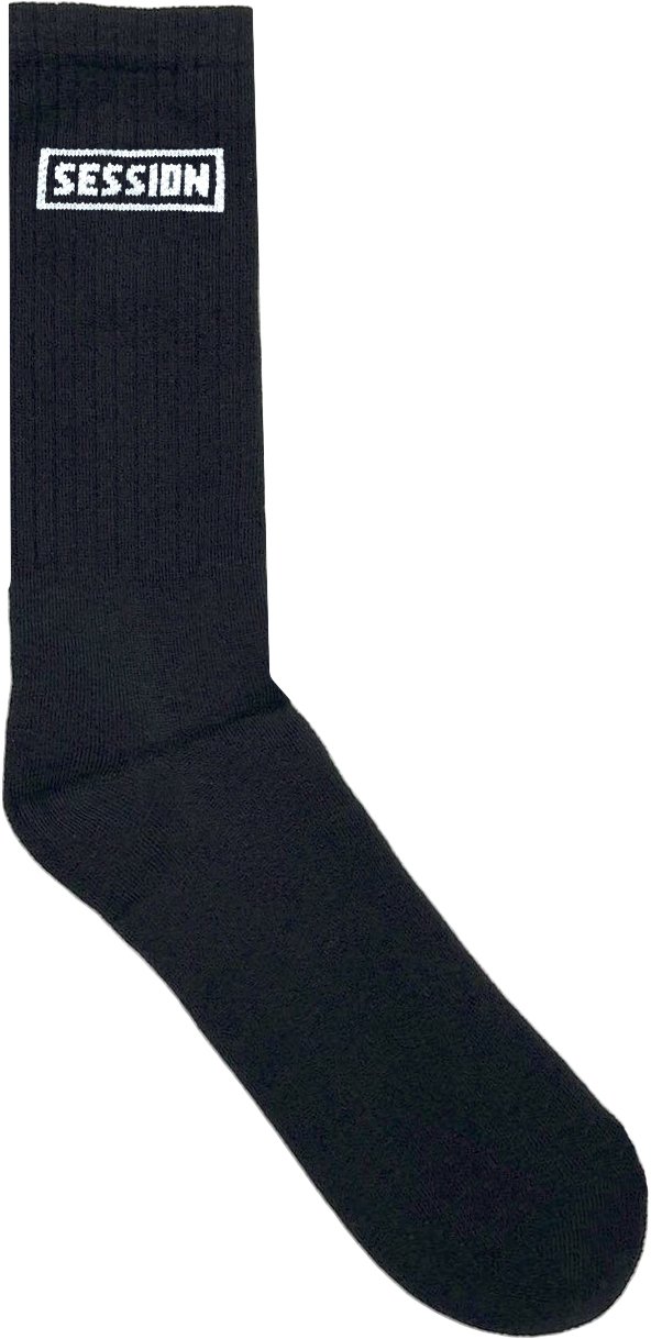 Meia Unissex Session Cano Alto Logo - - Preto - Home | Session Store